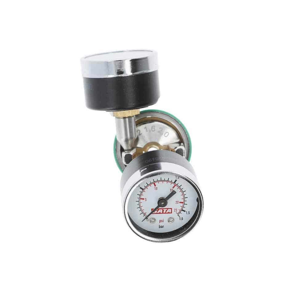 SATA Prüfluftdüse 1,2 - 2,0 mit 2 Manometern, kpl. [für SATAjet 3000 A ...